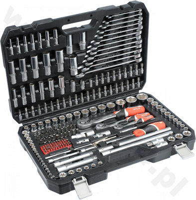 YATO YT-38841, ratchet socket set 1/2", 1/4", 3/8" 216 Pcs