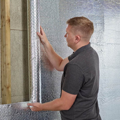 YBS Airtec Double 1.05m x 25m (26.25m2) Foil Bubble Insulation Roll ...