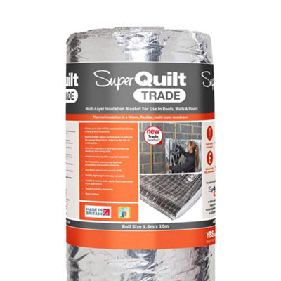 YBS SUPERQUILT TRADE 1.2M X 10M - MULTI PURPOSE FOIL INSULATION BLANKET