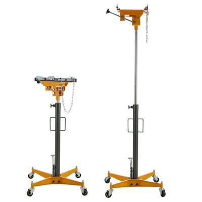 Yellow 0.5 Ton Foot Pump Spring Loaded Vertical High Lift Transmission Jack