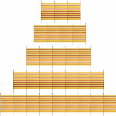 Yellow 6 Pole Heavy Duty Windbreak, Beach Sun Shade, Camping & Caravan ...