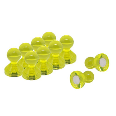 Yellow Acrylic Push Pin Office Magnet for Fridge, Whiteboard ...