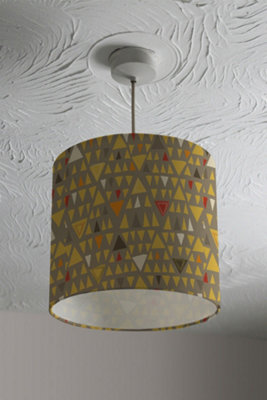 Yellow Geometric Triangles (Ceiling & Lamp Shade) / 45cm x 26cm ...