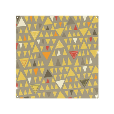 Yellow Geometric Triangles Splash Back designer style