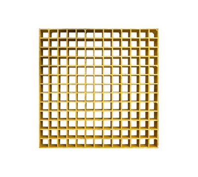 Yellow GRP Open Mesh Grating Panels AntiSlip and CorrosionResistant for ...