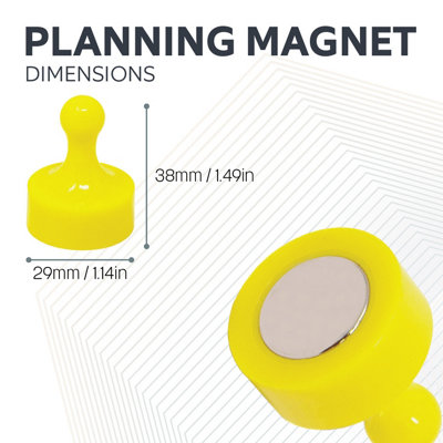 Yellow Jumbo Skittle Magnets for Fridge, Office, Whiteboard ...