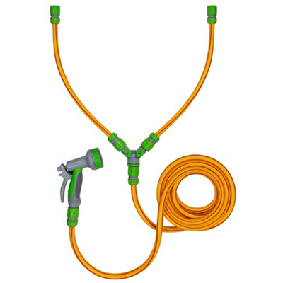 Yellow/Lime Dog Shower Accessory Set with Hose, Click-Lock Connectors ...