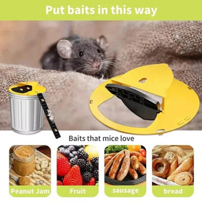 Yellow Mouse Trap Flip Slide Bucket Lid Mouse Rat Trap Mousetrap ...