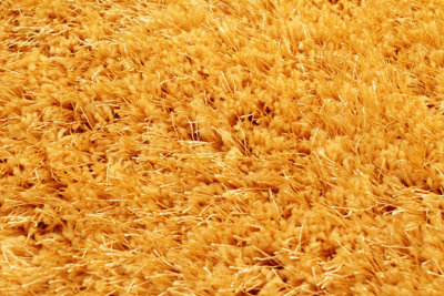 Yellow Plain Shaggy Modern Sparkle Easy to Clean Rug For Dining Room ...