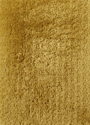 Yellow Plain Thick Shaggy Handmade Durable Super Soft Acrylic Rug-60cm ...