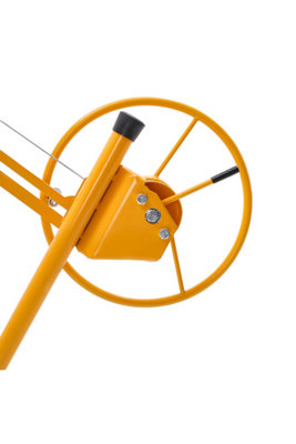 Yellow Profession Mobile 11ft Drywall Hoist Plasterboard Lifter Caster ...