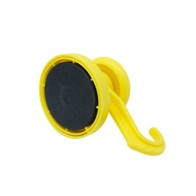 Yellow Rubber Coated Neodymium Magnet with Swivel Hook for Holding Rope ...