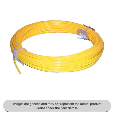 Yellow Semi Rigid Nylon Tubing Metric For Lube and Air 15M, 8MM Pack Qty 1