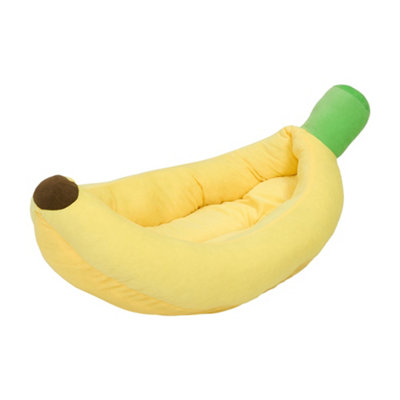 Yellow Soft Banana Pet Bed for Dogs and Cats Under 2.5kg with ...