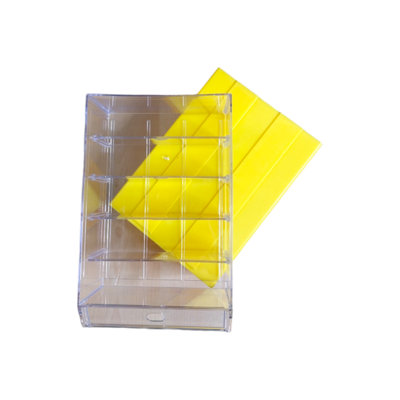 Yellow Stackable Plastic Storage Drawers L203xW135xH79mm with Removable ...