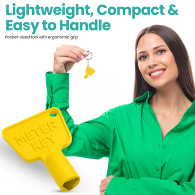 Yellow Triangle Utility Gas Meter Box Keys, Gas & Electric Meter Key ...