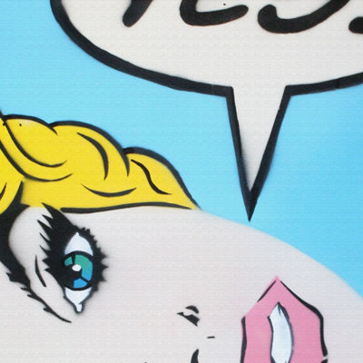 Yes Blue on an Urbox 59 x 76 x 4 cm