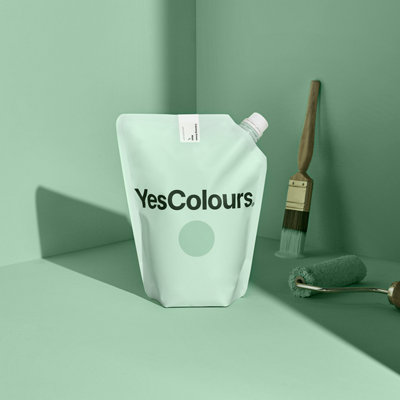 YesColours Calming Green matt emulsion paint, 5 Litres