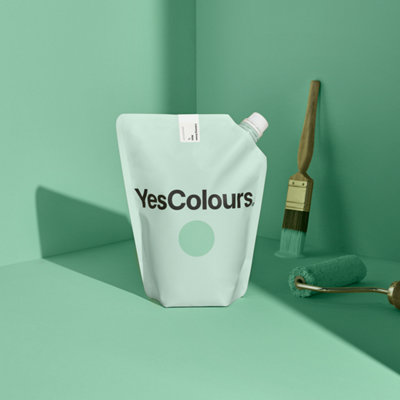 YesColours Calming Green matt emulsion paint, 6 Litres, Premium, Low ...