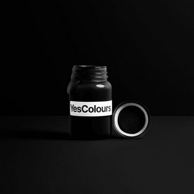 YesColours Electric Black paint sample (matt, 60ml)