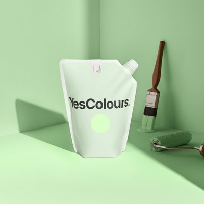 YesColours Fresh Green matt emulsion paint, 1 Litre