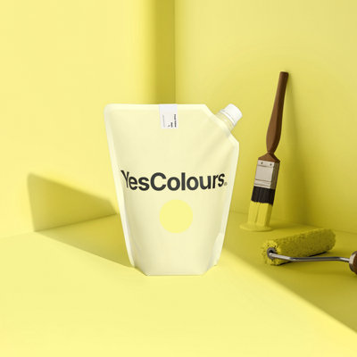 YesColours Fresh Yellow matt emulsion paint, 4 Litres