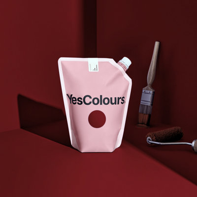 YesColours Iconic Red matt emulsion paint, 3 Litres