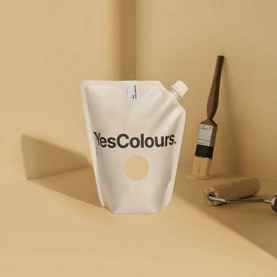 YesColours Nostaligic Yellow matt emulsion paint, 4 Litres