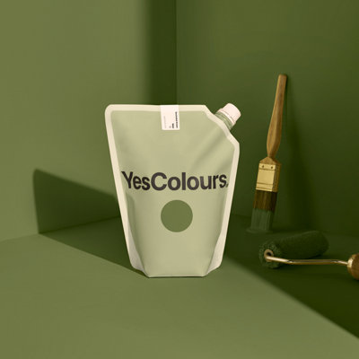 YesColours Secluded Green matt emulsion paint, 4 Litres