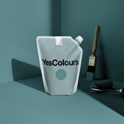 YesColours Secluded Teal matt emulsion paint, 1 Litre