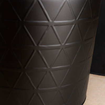 Yew Small Fireside Log Bucket Contemporary Design Iron Matte Black