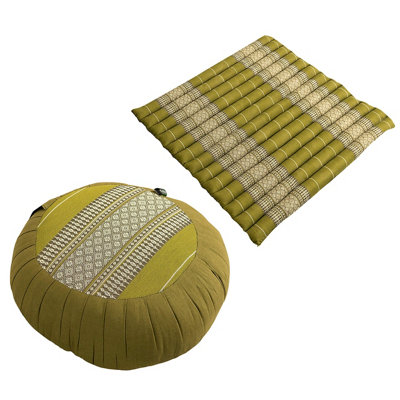 Yoga & Meditation Zafu Cushion And Zabuton Mat Set by Laeto Zen Sanctuary