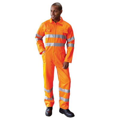 Yoko Hi-Vis Polycotton Coverall / Mens Workwear (Pack of 2) | DIY at B&Q