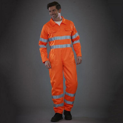 Yoko Hi-Vis Polycotton Coverall / Mens Workwear