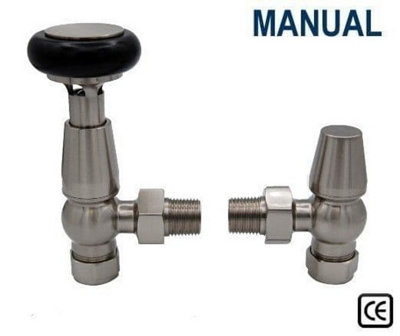 York Manual Radiator Valves - Pewter | DIY at B&Q