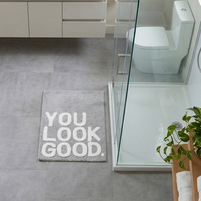 You Look Good Slogan Non-Slip Bath Mat