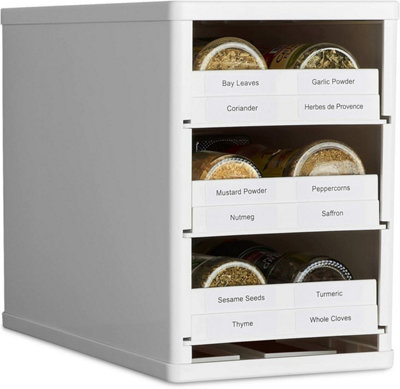 YouCopia MiniStack Spice Rack Drawer 12 Bottle Capacity Cabinet Organiser