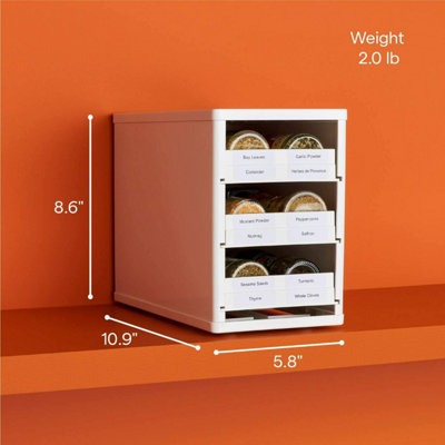 YouCopia MiniStack Spice Rack Drawer 12 Bottle Capacity Cabinet Organiser