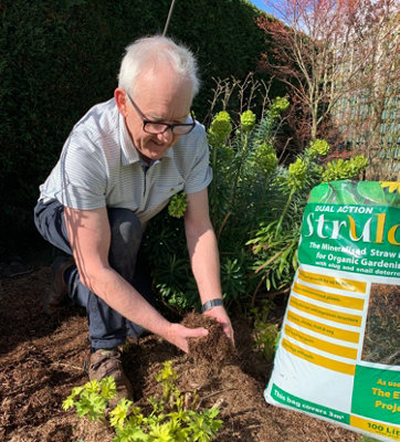 YouGarden 2 x 100L Strulch Mulch Straw Mulch in 9kg Bags, Natural Straw ...