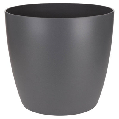 YouGarden Elho Dark Grey Houseplant Pot 18cm Indoor Plant Pot for ...