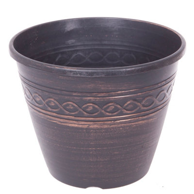 YouGarden - Set of 5 'Infinity' Round Planters 28cm Copper