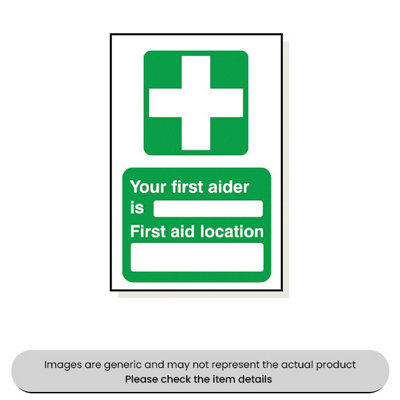 Your First Aider Is Adhesive 240X360MM Pack Qty 1
