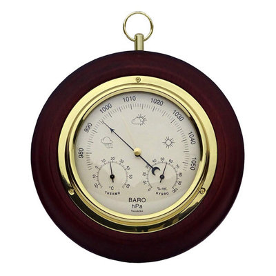 Youshiko Traditional 3 in 1 Weather Station Combined Barometer ...