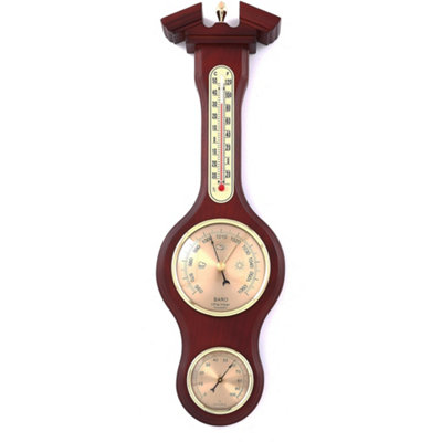 Youshiko Traditional Small 3 in 1 Weather Station Combined Barometer ...
