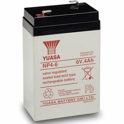 YUASA 6 VOLT 4AH BATTERY ELECTRIC TOY CAR GENUINE NP4-6, Y4-6, NP4.5-6 ...
