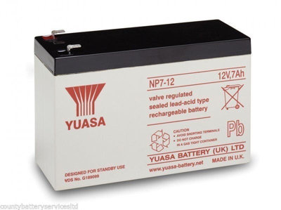 YUASA NP7-12, 12V 7AH 20HR LEAD ACID BATTERY (AS 6AH, 7.2AH, 7.5AH ...