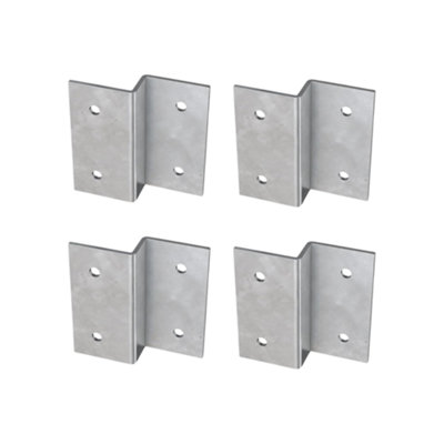 Z Clips for Wooden Gates Fence Post Security Bracket - Pack of 4