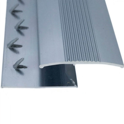 Z Edge Trim Grey Long 9ft / 2.7metres Strip Carpet To Laminate / Wood ...