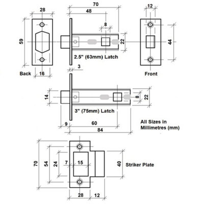 Z14 BLACK DOOR HANDLES T-BAR LEVER ON ROUND ROSE - DOOR PACK -75MM ...