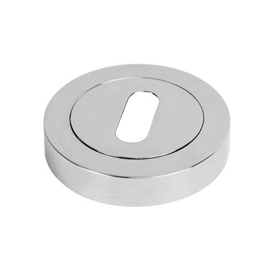 Z702 Chrome Escutcheon Set With Threaded Lock Cover and Rose - Handlestore